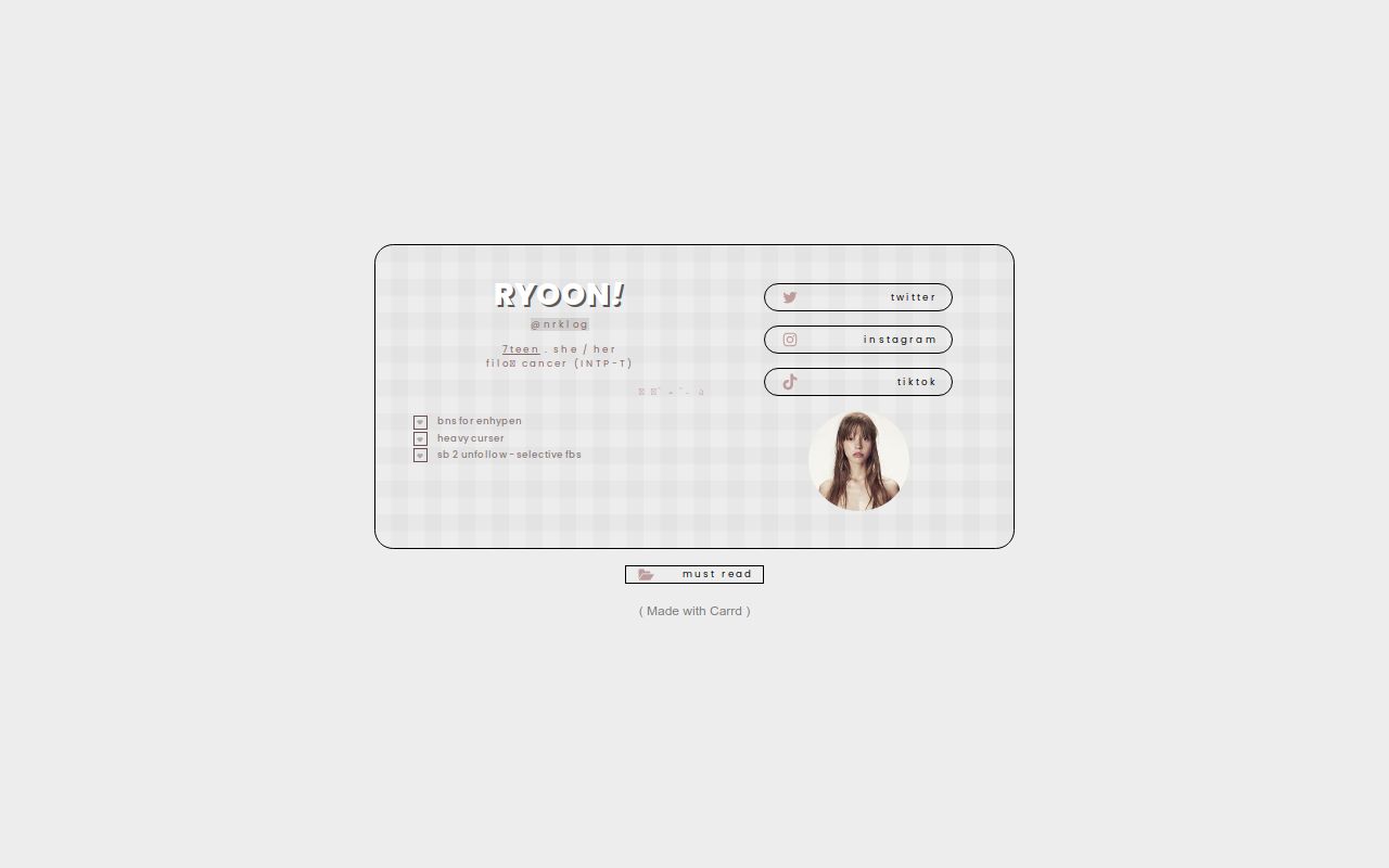 0905ㅤnrklog . ( ry )